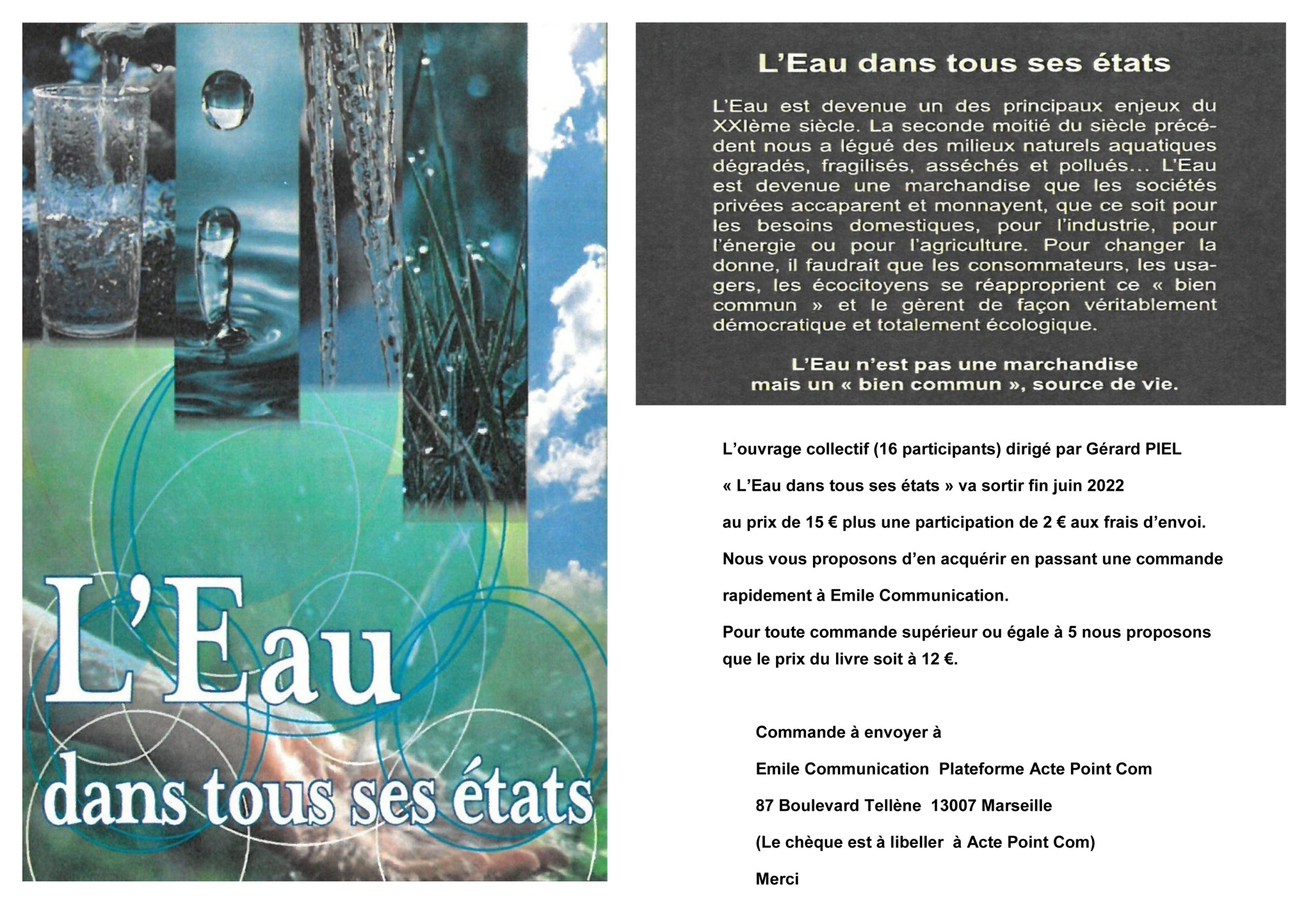 Présentation de l'ouvrage collectif "L'eau dans tous ses états" - MNLE ...